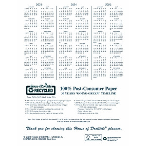 House of Doolittle 2023 Economy Calendar Planner, Monthly, Black Cover, 8.5 x 11 Inches, December - January (HOD26002-23)