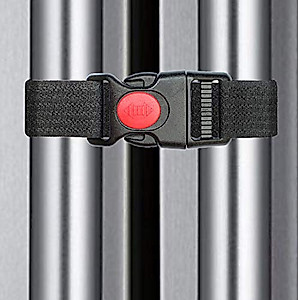 Vukgahao French Door Fridge Lock Multifunctional Baby Cabinet Lock for Refrigerators Cabinets RV Cable Tie Best Gifts for Child Safety Products Black 2 Pack