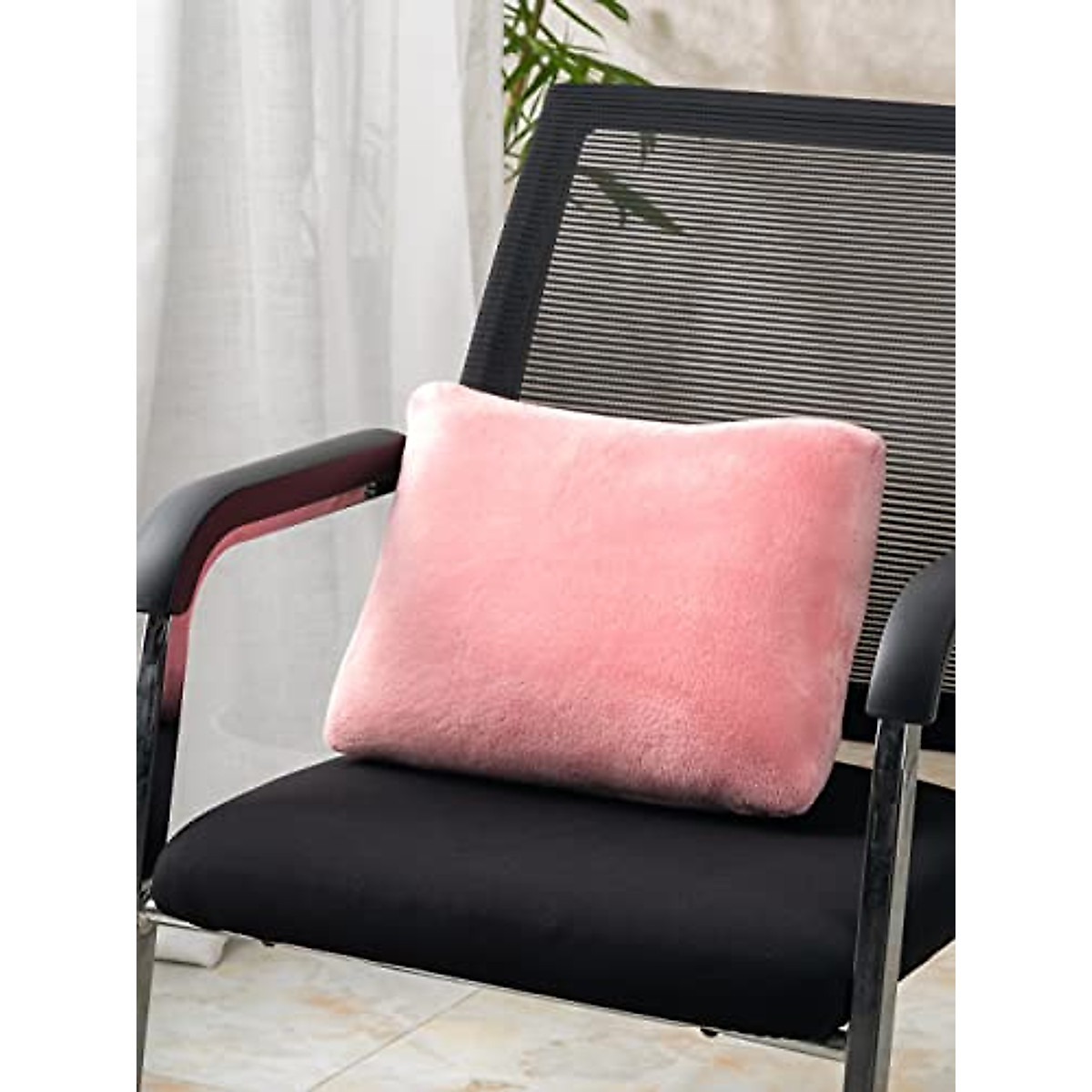 Mellowdy Shawl Blanket Pillow 2-in-1 for Office, Work from Home (Blossom Pink, 40x60) - Wearable Adult Swaddle Snuggle Coat Poncho, Airplane Travel Blanket Set, Fleece Shoulder Wrap for Men and Women