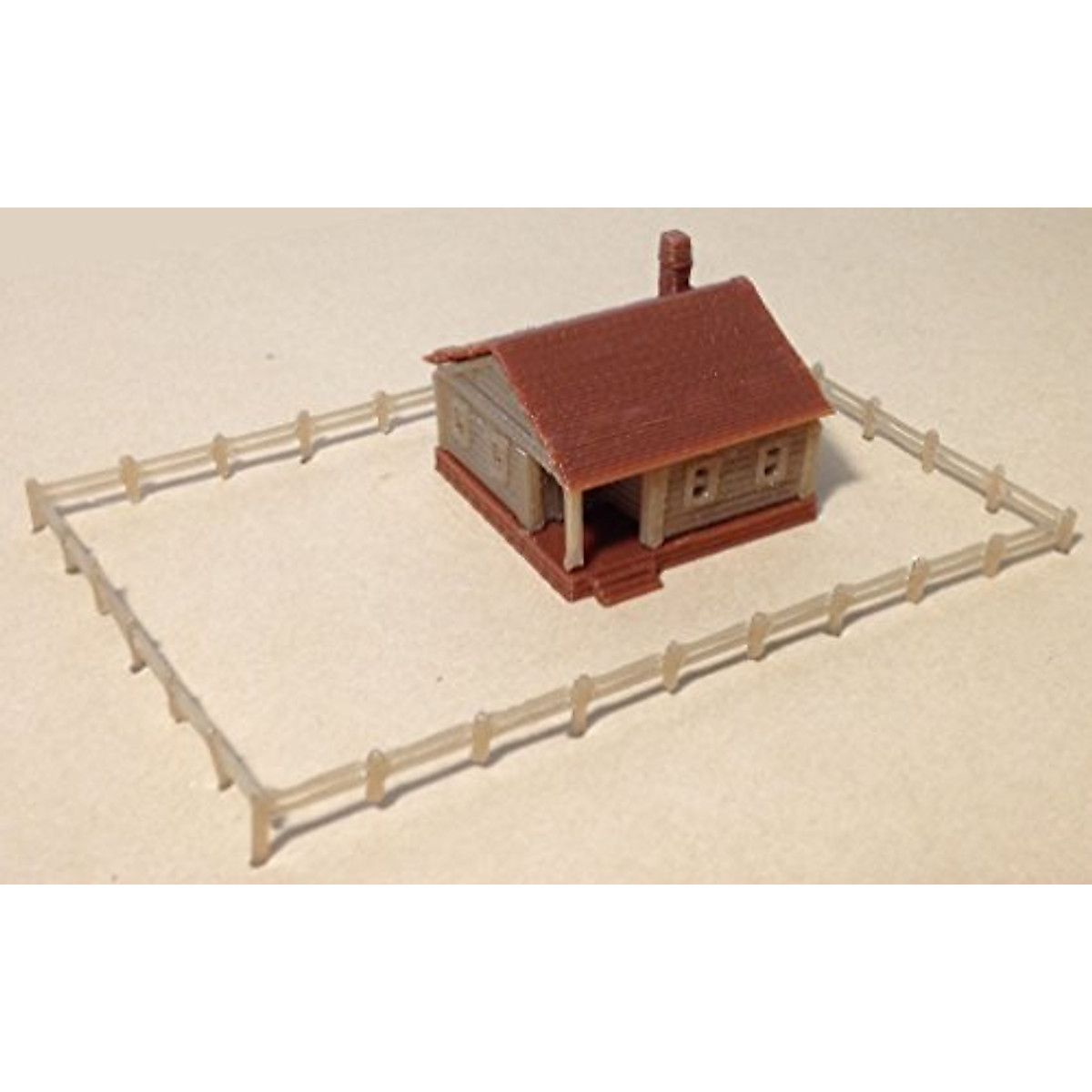 Outland Models Train Railway Layout Country Cottage House with Fencings Z Scale