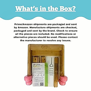 Little Balance Box Push Pull Walker Toy, 2-in-1 No Wheels Spring Feet, Wooden Walker, Girl Boy Toddler Walker with Toddler, Child Activity Table, Tall Beige + Booties