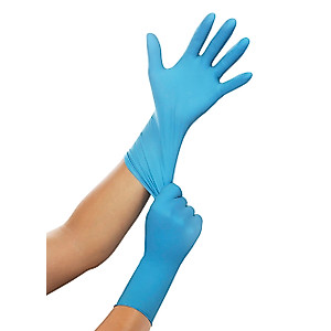 Microflex SafeGrip SG-375 Extra Thick Disposable Latex Gloves for Life Sciences, Automotive w/Textured Fingertips - XL, Blue (Box of 50)