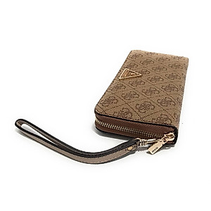 GUESS Laurel Large Zip Around Wallet, Latte Logo