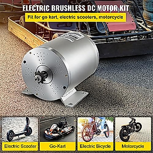 RibasuBB 3000W Electric Brushless DC Motor Kit, 72V 6600RPM 24 Mosfet BLDC Brushless Motor Kit with 80A Brushless Controller for Go Karts E-Bike Electric Throttle Motorcycle Scooter