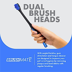 Dog Toothbrush and Bite Block Assistant Combo Pack by Paw Ready for Puppies' Dogs and Cats Small Size for use with Pets Between 5-15 lbs. (2-7kg) Protects Hands and Fingers While Brushing