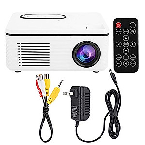 Portable Projectors,HD 1080P Supported 400 Lm LED WiFi Video Projector Home Theater with 100 Inch Projection Size and 1000: 1 Contrast Support USB, HDMI, AV Interface for Desktop / DVD (White)