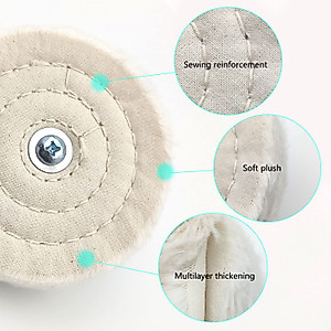 Tworider 8 pcs Buffing Wheel for Drill,Buffing Pad Polishing Wheel Kits,Wheel Shaped Polishing Tool for Metal Aluminum,Stainless Steel,Chrome,Jewelry,Wood,Plastic,Ceramic,Glass,etc