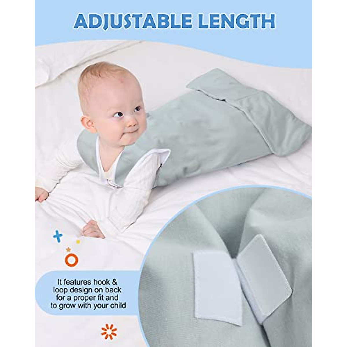 Lictin Baby Sleep Sacks-3 Packs Cotton Baby Wearable Blanket 0.5 TOG,Unisex Sleepsack with Adjustable Length 18-36 Months, Baby Sleeping Bag with 2-Way Safe Zipper for Infant Toddler Boy or Girl
