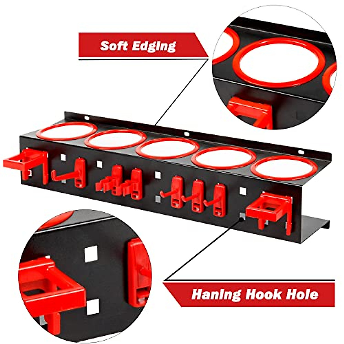 ALL4DETAIL Spray Bottle Holder, Multifunctional Spray Bottle Rack Car Beauty Shop Accessory Display with 5 Plastic Hanging Hooks - Plastic Spray Bottle - Squeeze Bottle