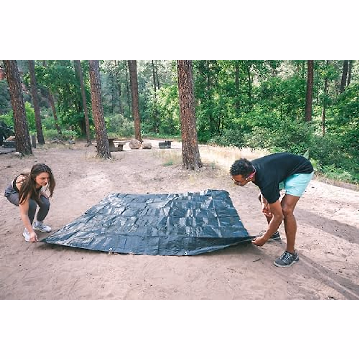 Stansport Medium-Duty Rip-Stop Tarp 16' x 20' - Dark Green (T-1620)