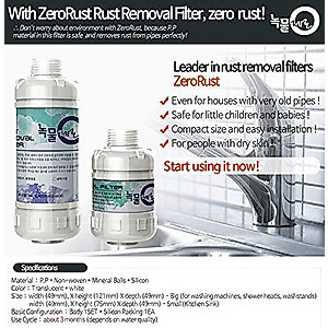 3 pcs Water Purifier Filter for Washing Machines - Rust Removal 5μm