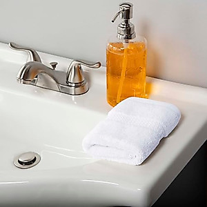 Superior Egyptian Cotton Pile Face Towel/Washcloth Set of 6, Ultra Soft Luxury Towels, Thick Plush Essentials, Absorbent Heavyweight, Guest Bath, Hotel, Spa, Home Bathroom, Shower Basics, White