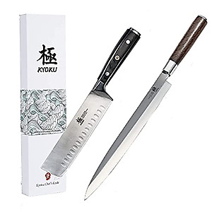 KYOKU 7 Inch Nakiri Knife - Daimyo Series - Vegetable Cleaver with Ergonomic Rosewood Handle ...