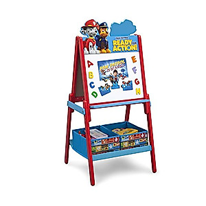 Delta Children Wooden Double-Sided Kids Easel with Storage -Ideal for Arts & Crafts, Homeschooling and More - Greenguard Gold Certified, Nick Jr. PAW Patrol