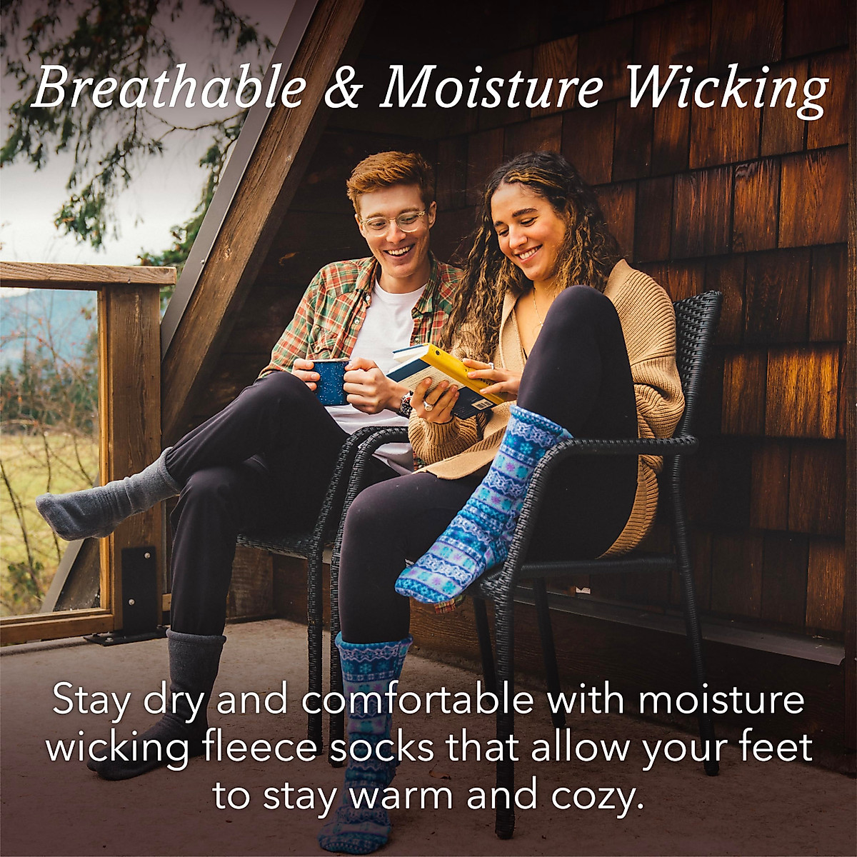 Acorn Mens and Womens Versafit Fleece Sock: Super Soft & Ultra-Warm, Mid-Calf Height, Flat-Flock Seams