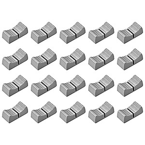 uxcell 24mmx11mmx10mm Console Mixer Slider Fader Knobs Replacement for Potentiometer Gray Knob Black Mark 20pcs (Fit Hole 4 x 0.9mm)