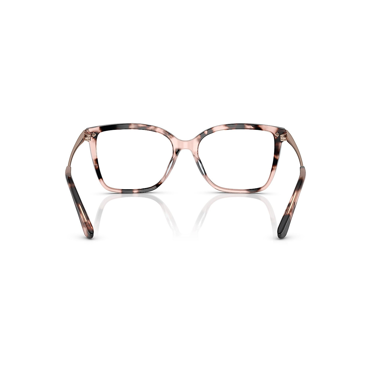 Michael Kors Eyewear Women's MK4101U Shenandoah Universal Fit Square Prescription Eyewear Frames, Pink Tortoise/Demo Lens, 53 mm