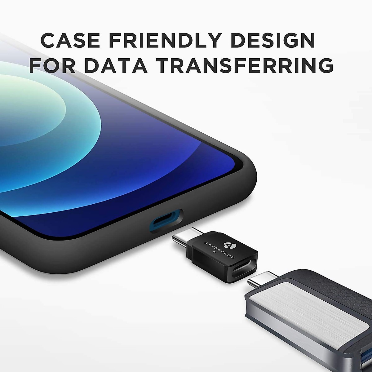 Afterplug USB C Extension Adapter, USB C Male to USB C Female Adapter, Thunderbolt 3/4/5 Extender up to 40Gbps, 8K@60Hz Video, 240W PD, for USB C Devices, Black, 2-Pack