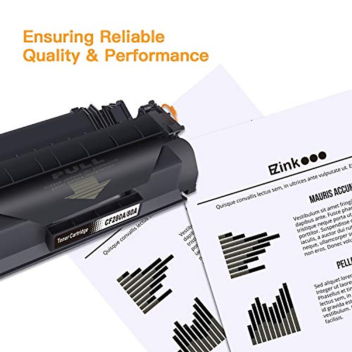 E-Z Ink (TM) Compatible Toner Cartridge Replacement for HP 80A CF280A 80X CF280X 05A CE505A to use with Laserjet Pro 400 M401n M401dne M401dw MFP M425dw MFP M425dn (Black, 4 Pack)