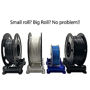 Universal Filament Holder Roller, Smooth Roll Operation, Fits Nearly Any Size/Type of 3D Printer Filament Roll (White)