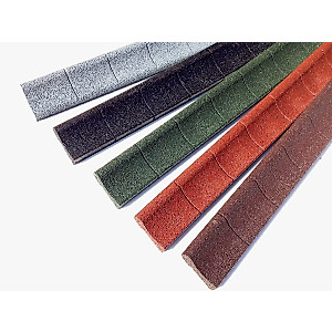 EcoBorder EarthCurb Grey Recycled Rubber 4ft Lawn Edging (4pc Box)