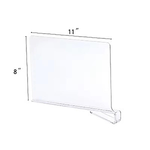 Generic Set of 12 Acrylic Shelf Dividers - Clear, Stylish, Durable Organizers for Closet, Towel, and Home Storage - Practical, Stylish, and Functional Shelf Dividers, SA001