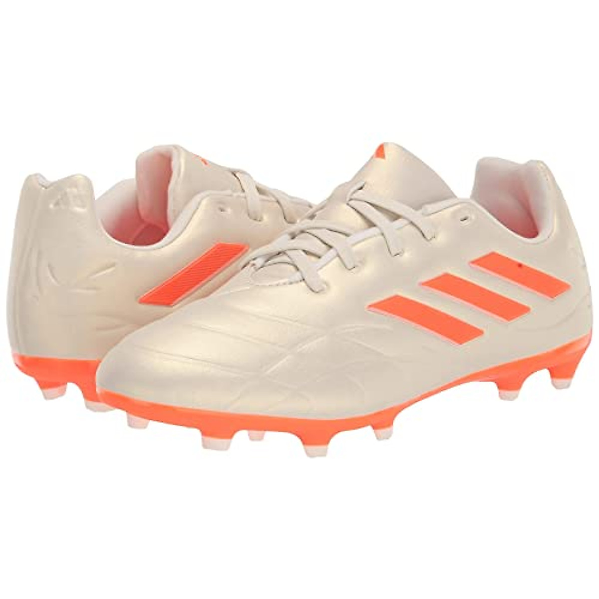 adidas Copa Pure.3 Firm Ground Football Shoe, Off White/Team Solar Orange/Off White, 13.5 US Unisex Little Kid