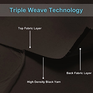 RYB HOME Patio Outdoor Curtains - Waterproof Blackout Privacy Porch Curtains Stain Resist Terrace Shade for Lawn & Garden Pergola Indoor Outdoor Decor, 1 Panel, W 52 x L 108 inch, Brown