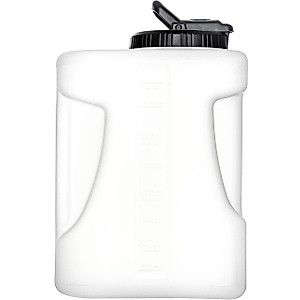 Carlisle FoodService Products Container Plastic Jug, Pitcher with Color Coded Toggle Lid for Catering, Buffets, Restaurants, Polypropylene (Pp), 1 Gallon, Black, (Pack of 2)