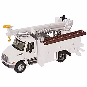 Walthers SceneMaster MOW White Utility Truck Drill