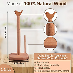 Bird Style Paper Towel Holder, Wood Paper Towel Holder, Farmhouse Paper Towel Holder, CounterTop Kitchen Paper Towel Holders, Paper Towel Holder Stand, Paper Towe