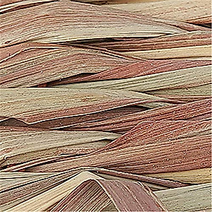 heave Hand-Made Rabbit Grass Bed House,Natural Seagrass Hideaway Play and Chew Toys Woven Folding Hut for Rabbit, Guinea Pig, Gerbils, Hamster and Other Small Animals Wood Color