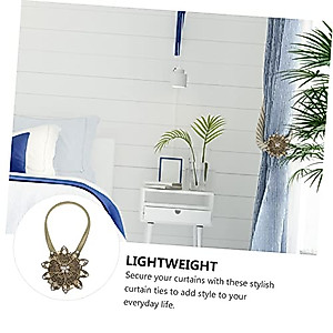 RORPOIR Curtain Tie Window Trim Flower Decorations Floral Shower Curtain Magnetic Curtain Buckle Magnetic Curtain Clip Curtain Holder Rope Curtain Tieback Delicate Curtain Tieback Alloy