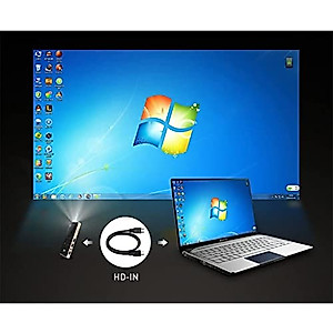 Feilx Mini Projector 2022 Upgraded Portable Video-Projector, Mini Portable DLP Projector Home Theater HDMI Compatible Support 4K Decoding WiFi Bluetooth Projector