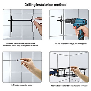XHENEEB Shower Organizer Corner 3 Pack Corner Shower Shelf Adhesive Shower Caddy Corner Only for 90 Degrees Angle
