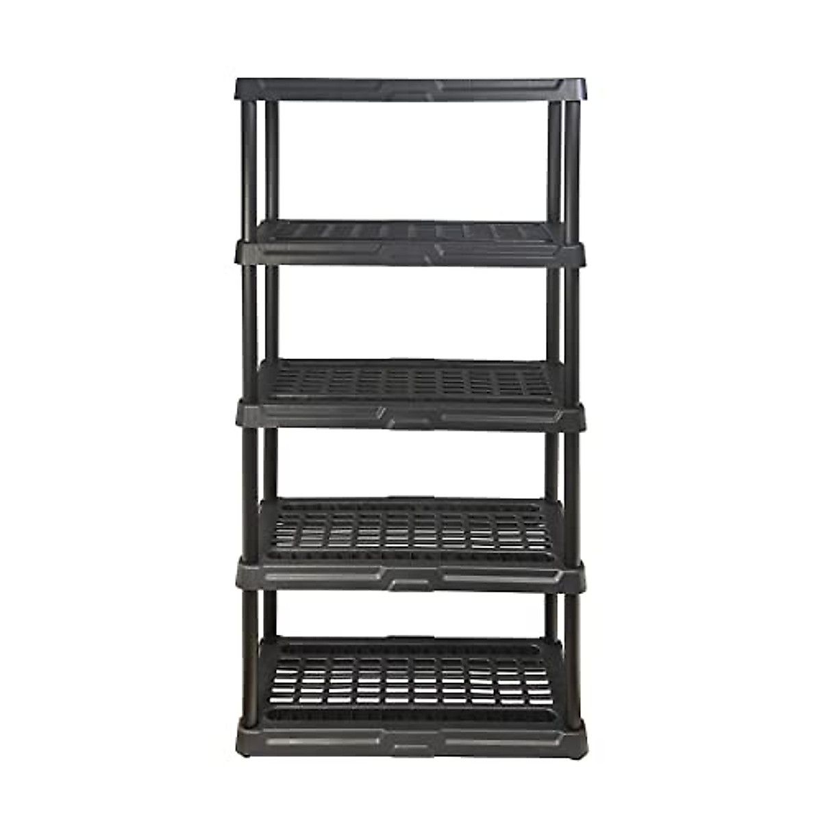 BLACK+DECKER Shelving Unit, Heavy Duty Storage Shelving Unit, Garage Organizer, Indoor and Outdoor, Black (1, 18"x36")