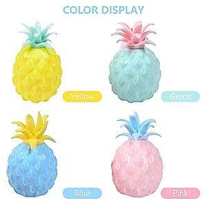 4 Pcs Pineapple Stress Ball, Toys Ball for Pressure Release Party Gifts (Random Color)