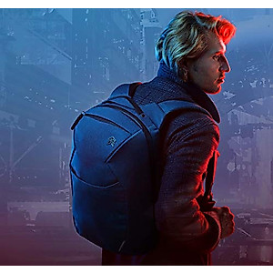 STM Myth 18L Laptop Backpack - Durable, Stylish, and Laptop Backpack with Pockets - Fits 15-Inch Laptop and 16-Inch MacBook Pro with Laptop Protection - Slate Blue (stm-117-186P-02),Black