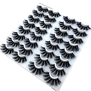 NEW 16 pairs 8-25mm fake Eyelashes 100% Mink Eyelashes Mink Lashes Natural Dramatic Volume Eyelashes Extension False Eyelashes (3DF001)