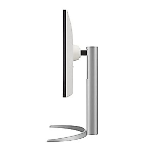 LG 27UP650-W Monitor 27” UHD (3840 x 2160) IPS Display, VESA DisplayHDR 400, DCI-P3 95% Color Gamut, 3-Side Virtually Borderless Display, Height/Pivot/Tilt Adjustable Stand – Silver