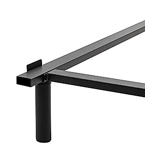 Mofesun Metal Bed Frame Queen - Black Metal Platform Bed 9-Leg Base, Tool Free Easy Assembly for Box Spring and Mattress (Queen)