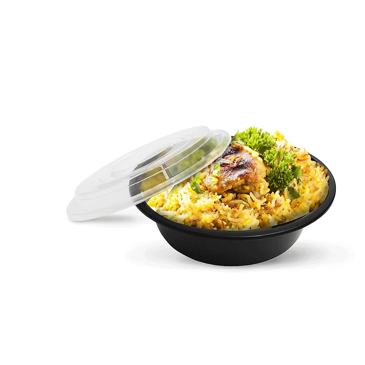 DHG PROFESSIONAL 50 sets 32oz Round Food Containers Meal Prep Microwavable Reusable Plastic BPA Free