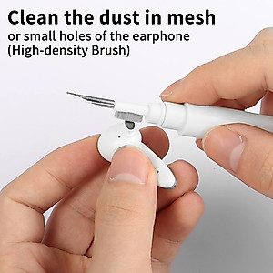YAODHAOD Cleaner Kit for Airpod, Airpods Pro 1 2 3 Cleaner Kit, 3 in 1 Multifunction Bluetooth Earbuds Cleaning Pen with Soft Brush for Phone Charging Port,Earbuds,Earpods,Earphone,Headphone (White)