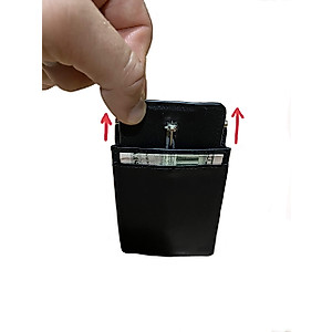 Frag Black Leather Sheriff Police Hidden Badge Wallet & Chain Necklace Lanyard, Medium