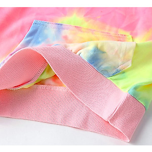 Julerwoo Toddler Cotton Tie Dye Sweatshirts Girls' Pink Pullover Sweatshirts Hoodie(3T, Pink Tiedye)