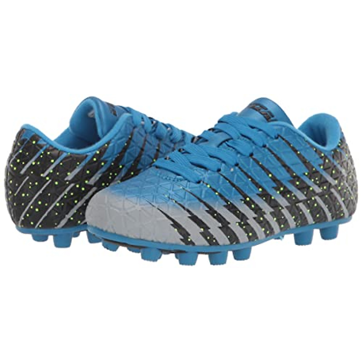 Vizari Bolt FG Soccer Shoes | Firm Ground Cleats for Outdoor Surfaces and Fields | Lightweight and Easy to wear Youth Outdoor Soccer Cleats | Blue/Black/Silver | 9.5 Toddler