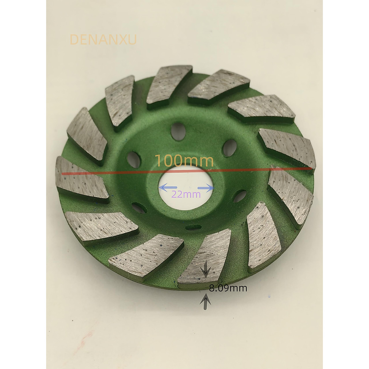 Concrete Turbo Diamond Grinding Cup Wheel 12 Segs Heavy Duty Angle Grinder Wheels for Angle Grinder Granite Stone Marble Masonry Concrete