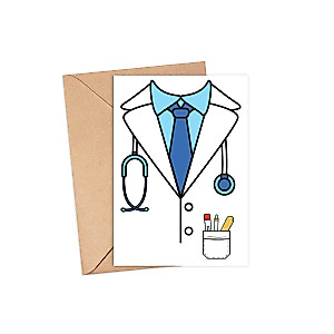 Doctor Card - Medical School Graduation Card - White Coat Ceremony - Doctor thank You - Gift for Him Her