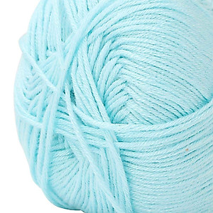 Popular Medium Fine Bamboo Charcoal Cotton Yarn for Knitting and Crochet Project(Blue)