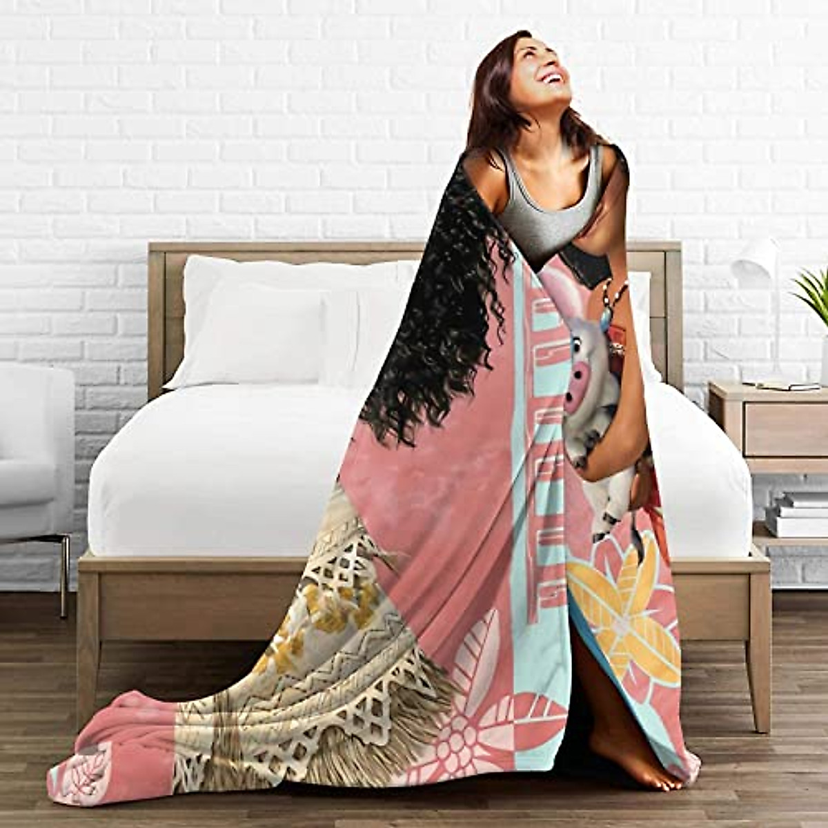 Moana Blanket Super Soft Flannel Lightweight Plush Cozy Sofa Throws Blankets 50"x40"